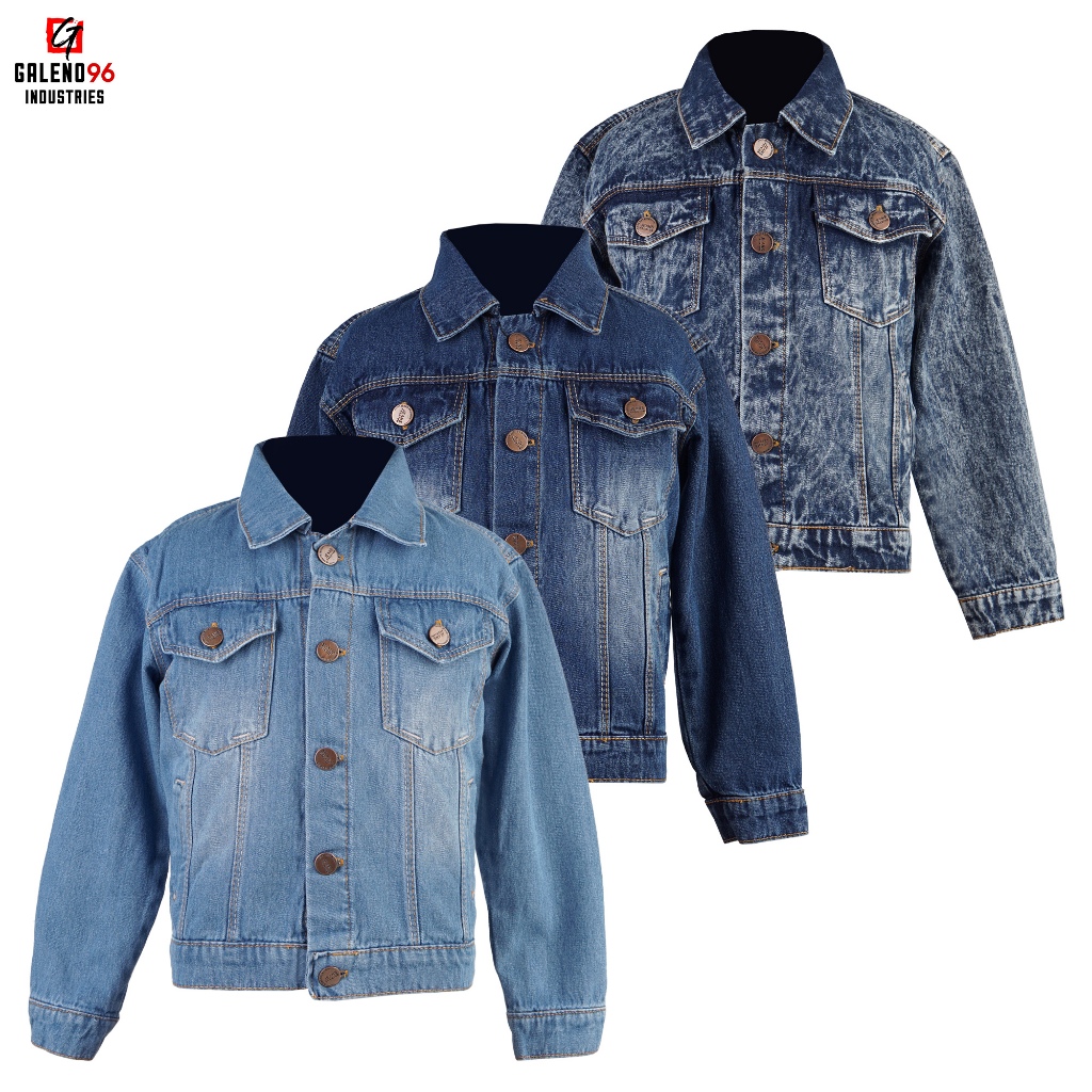 GALENO PREMIUM DENIM JEANS JACKET FOR KIDS AGES 3-10 YEARS | Shopee ...