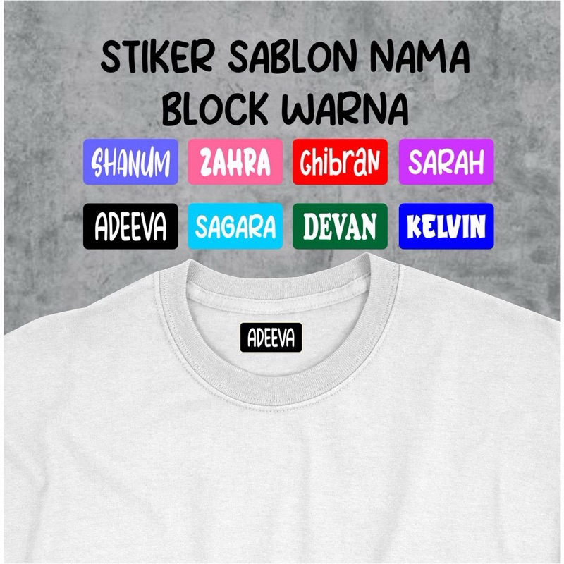 Sticker Label Name Of The Fabric T-Shirt Screen Printing Iron Sticker ...