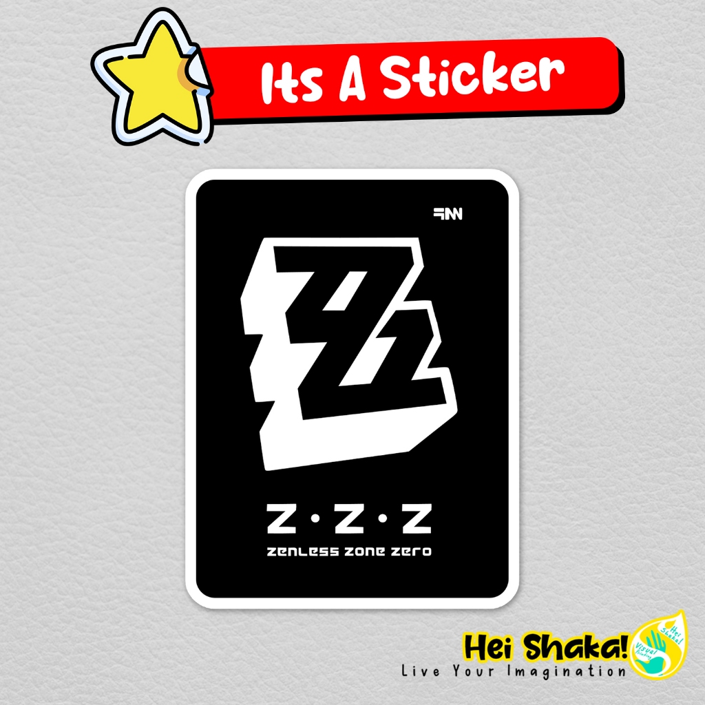 ZZZ Zenless Zone Zero Black Logo Sticker Gaming Game Waterproof Vinyl ...