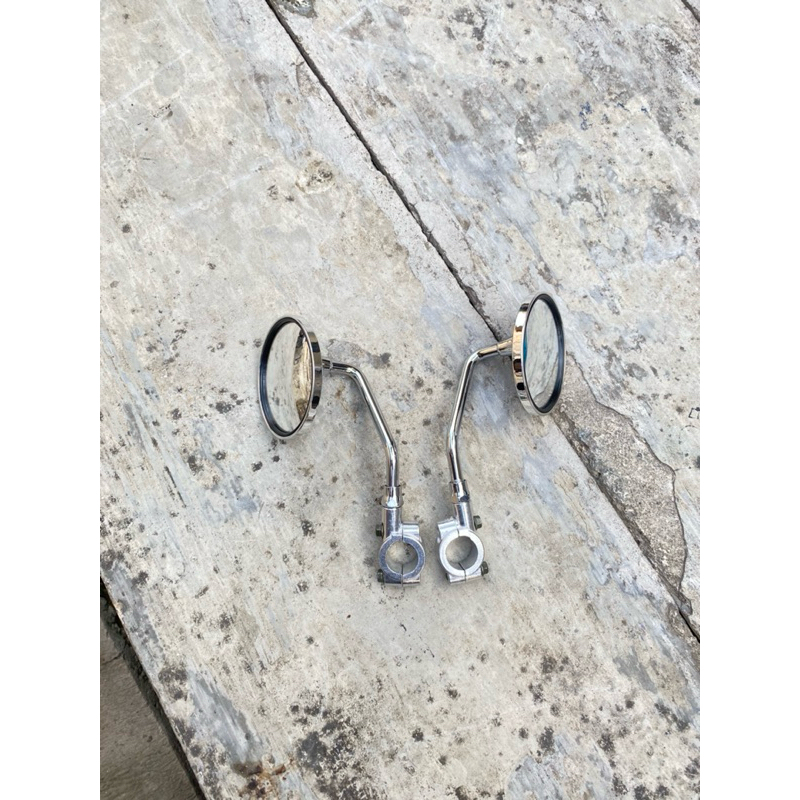 British classic custom chopper bober motorbike rear view mirror ...