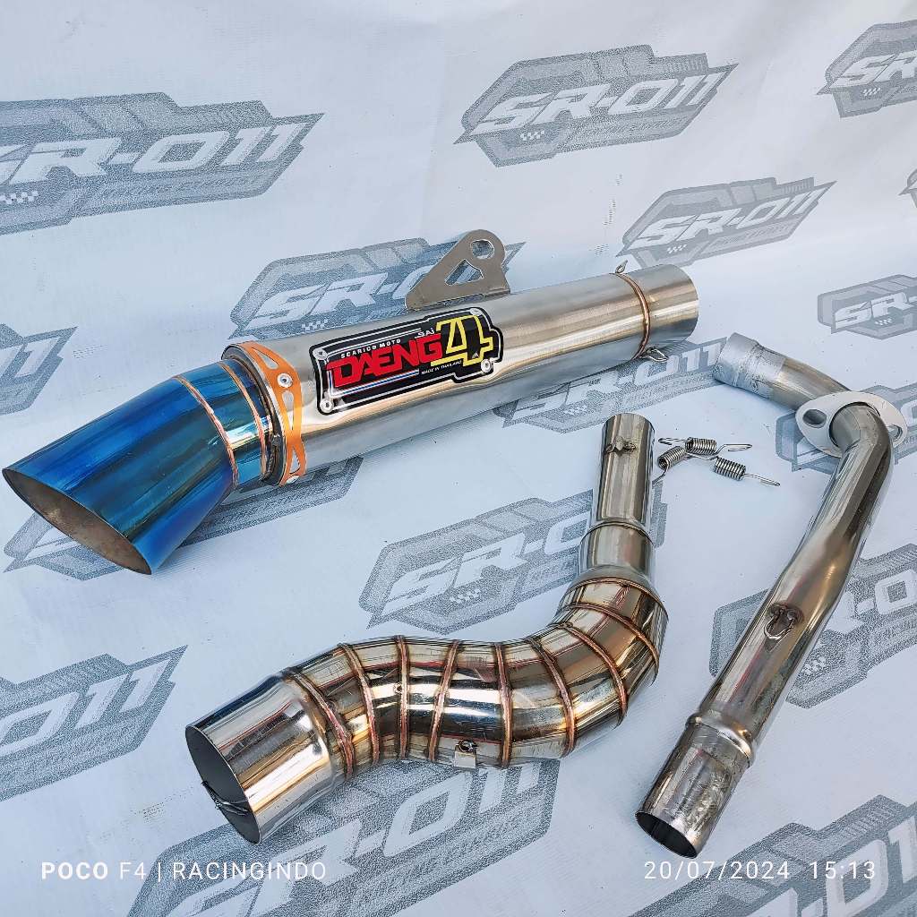 DAENG SAI4 PIPE CANISTER 1 SET FOR XRM RUSI WAVE 100/125 DASH 110/125 ...