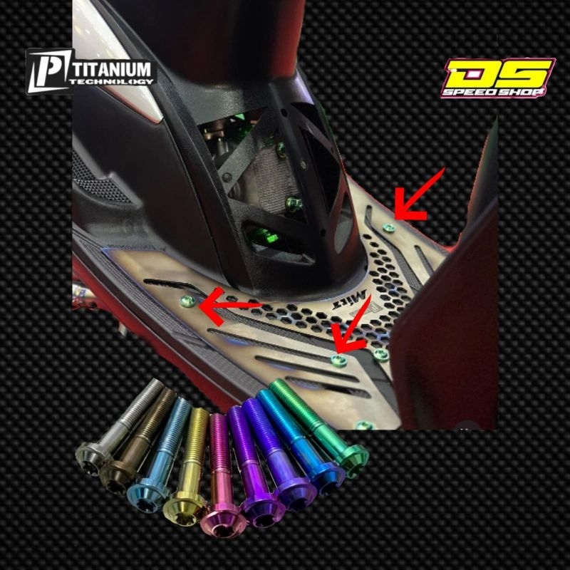 Mio Beat Vario Scoopy Titanium Foot Injection Deck Bolts Per 1 Piece ...