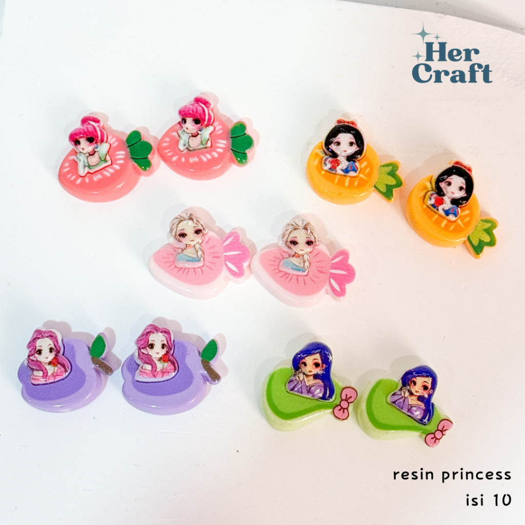 Hercraft - resin disney princess frozen snow white contains 10 - glossy ...