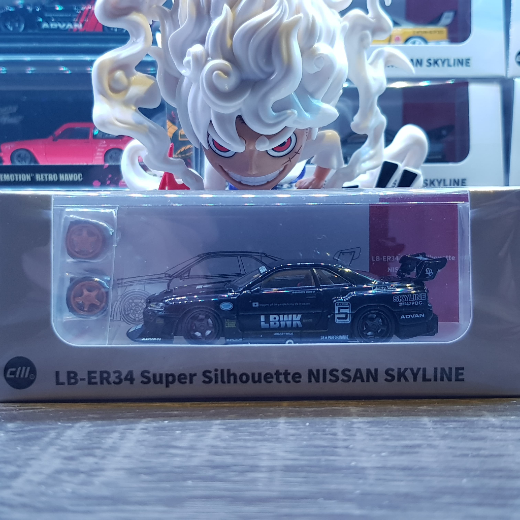 Cm MODEL NISSAN SKYLINE LBWK LIBERTY WALK ER34 R34 SUPER SILHOUETTE ...