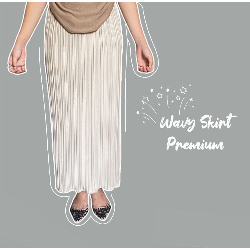 RATU New!! Queen Wavy Skirt | Premium Wavy Plisket Skirt | Wavy Span ...