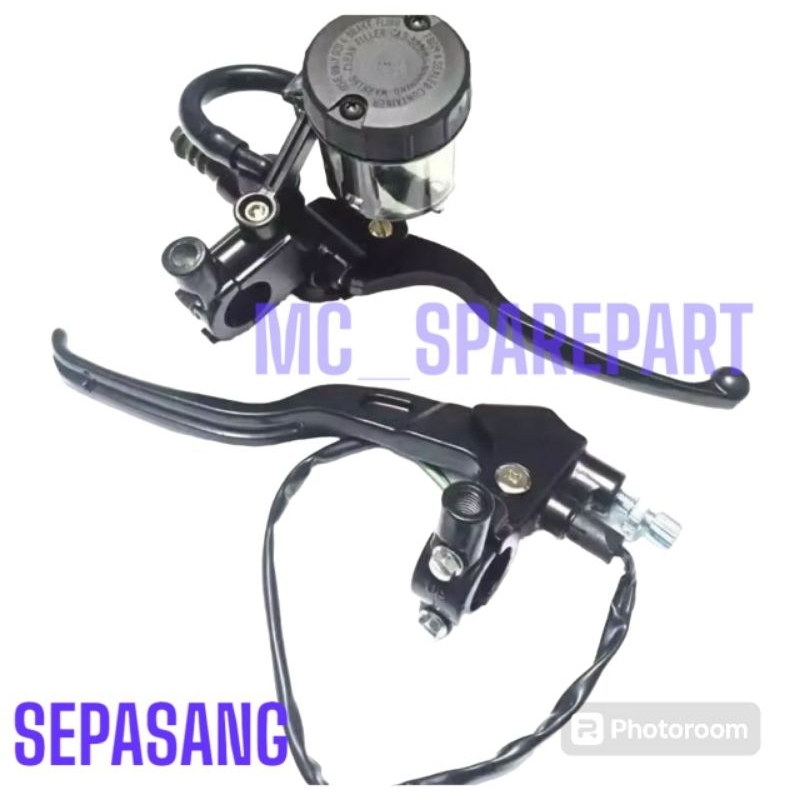 Motorcycle brake master set, large smoke tube, pair left and right, rcb ...