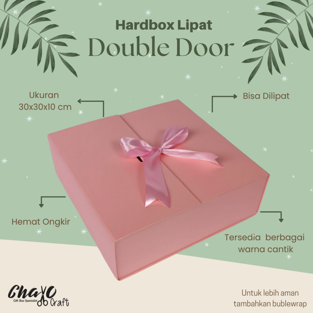 Hardbox Double Door 30x30x10 cm - Folding Gift Box - Two Door Gift Box ...