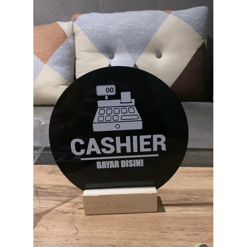 TABLE SIGN CASHIER SIGN / ACRYLIC TABLE BOARD ACRYLIC PRINT UV ...