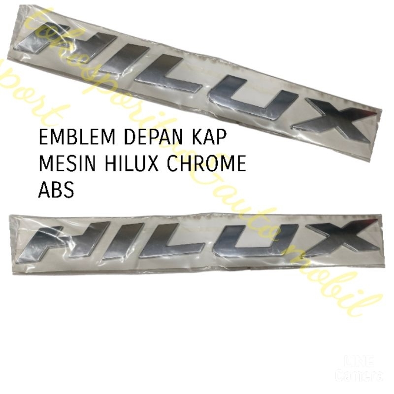 MESIN Hilux CHROME FRONT ENGINE HOOD WRITING LOGO EMBLEM | Shopee ...