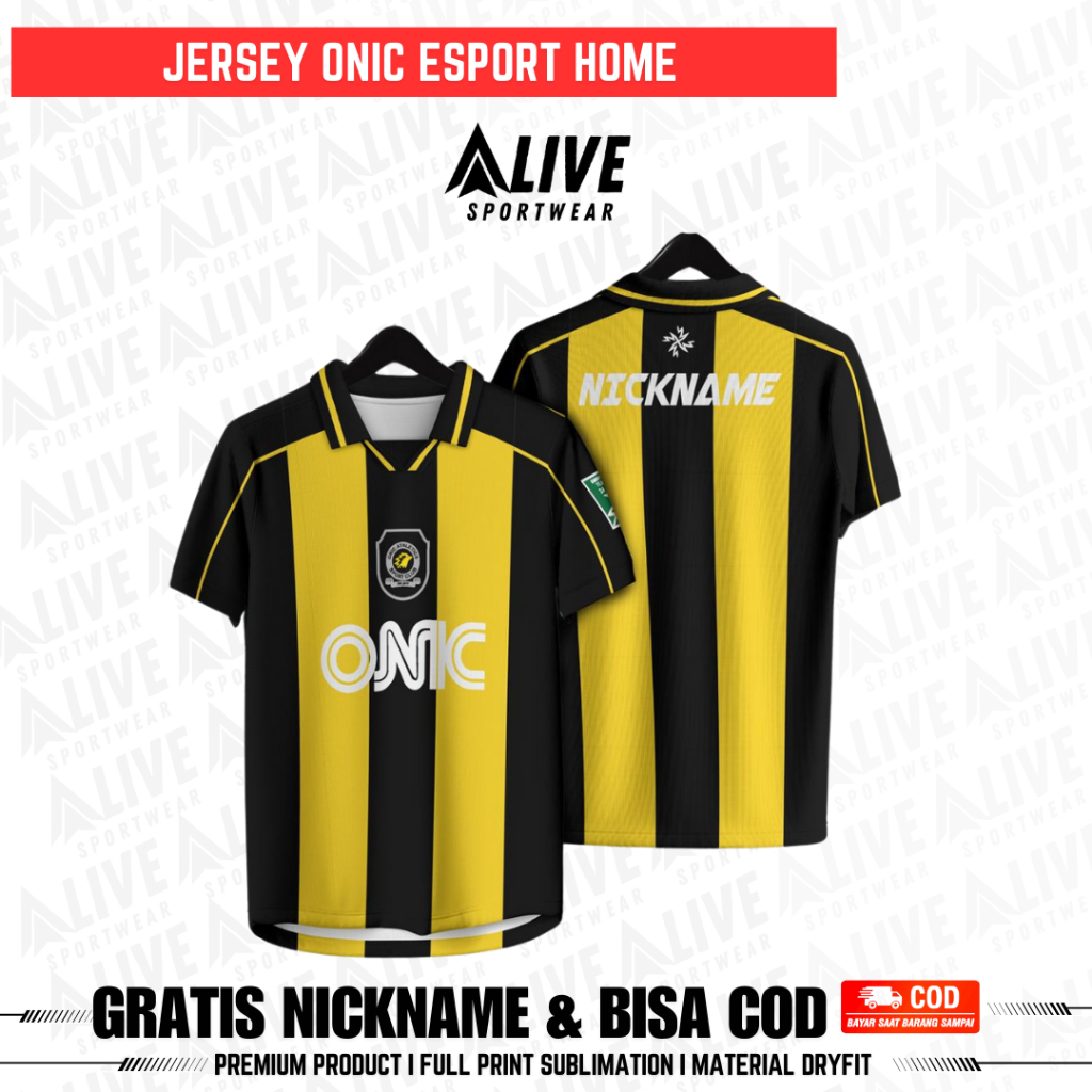 New Onic Home Esport Jersey 2024 Free To Post Name And Back Number ...
