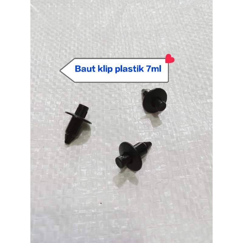 Package Of 100pcs Plastic RIVET BODY CLIP Button Bolts 7MM | Shopee ...