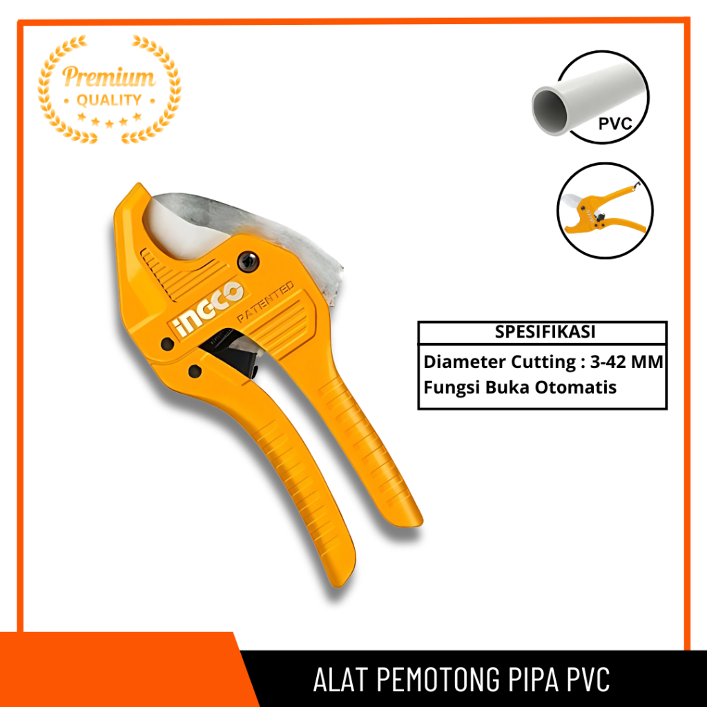 Ingco HPCS05428 Pipe Scissors 3mm - 42mm Pipe Cutter Vinyl PVC Pipe ...