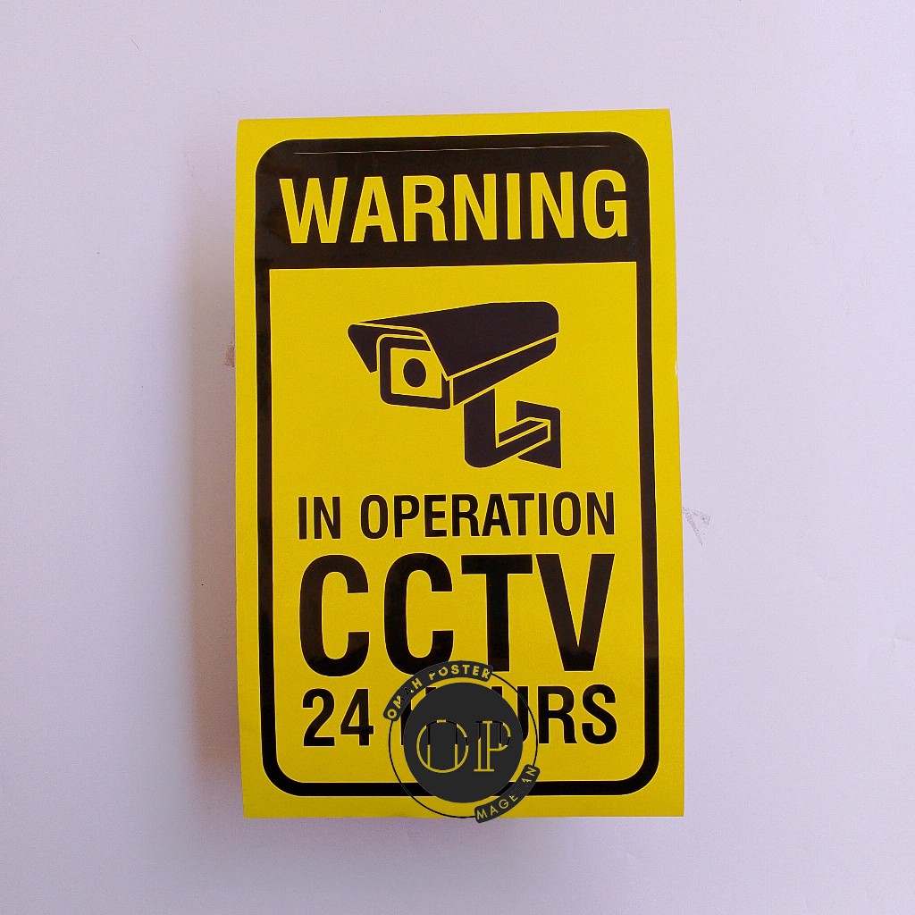 24 Hour CCTV Sticker - 24 Hours CCTV In Operation - CCTV Monitored Area ...