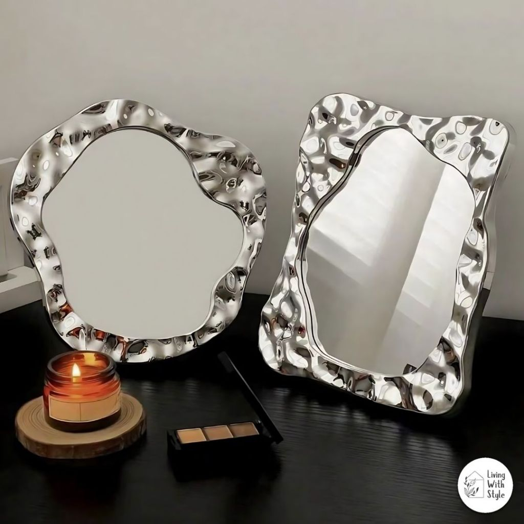 Living With Style - Irregular Ripple Table Mirror / Beautiful Aesthetic ...