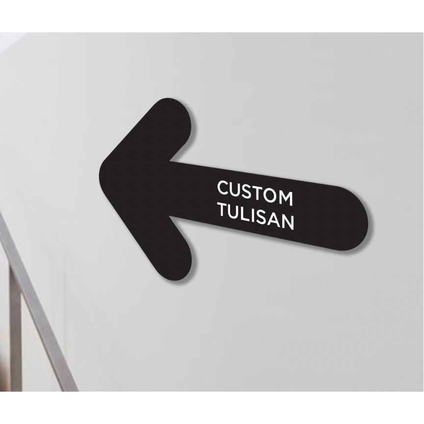 Custom Acrylic Arrow Sign Writing Direction Place UV Print Acrylic ...