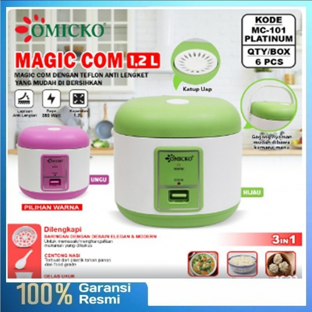MESIN Rice Cooker 1.2 Liter Magic Com 3in1 Rice Cooker Machine 1,2 ...