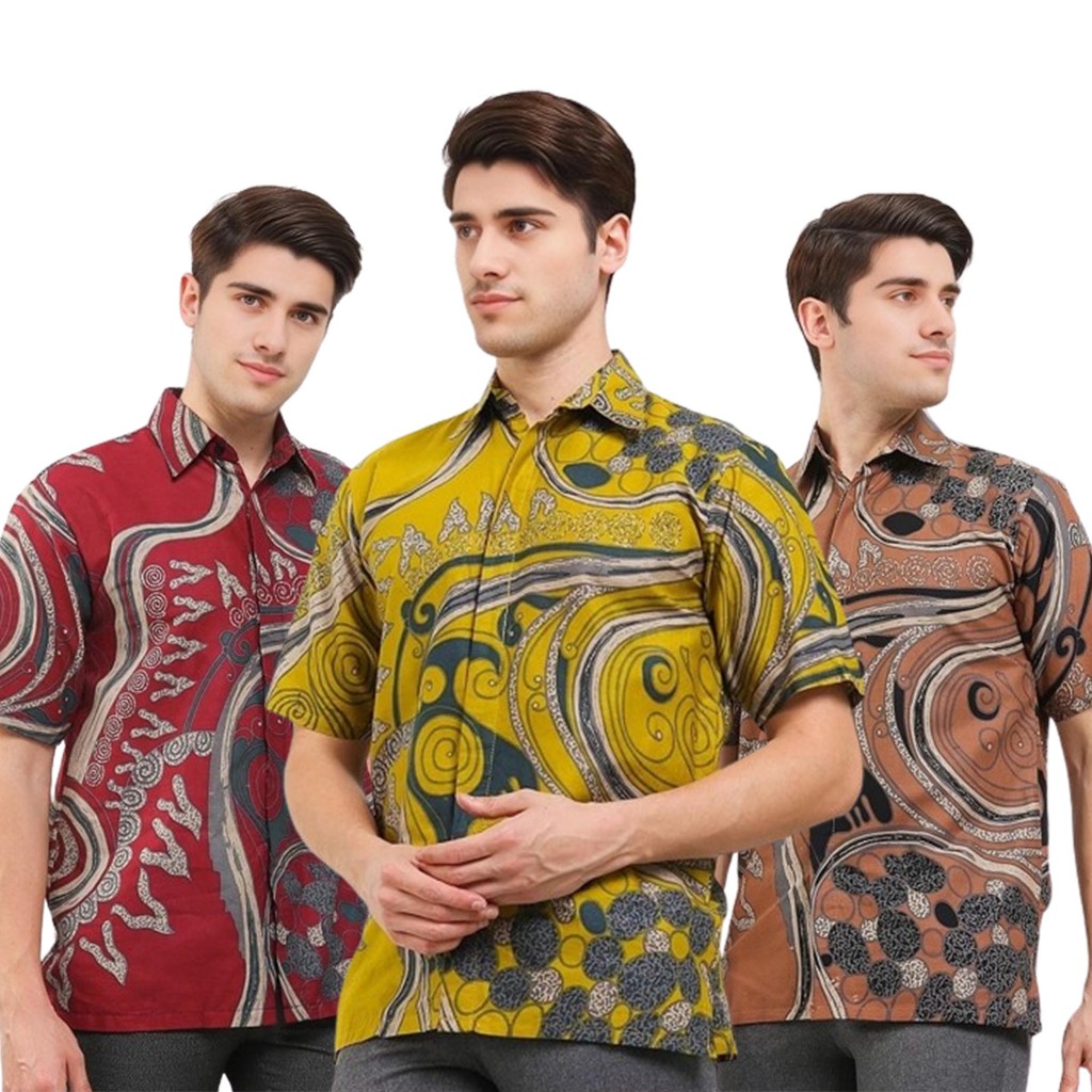 KEMEJA Batik shirt size M L XL XXL 3L 4L 5L 6L LONG SLEEVED BATIK SHIRT ...