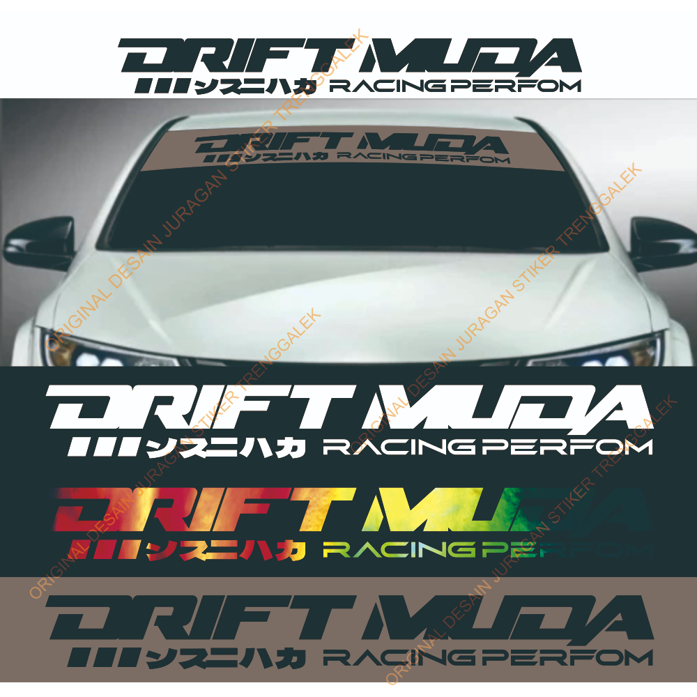 Young Drift Sticker cutting block Glass Top anti Glare pickup Car l300 sedan grandmax plus ...