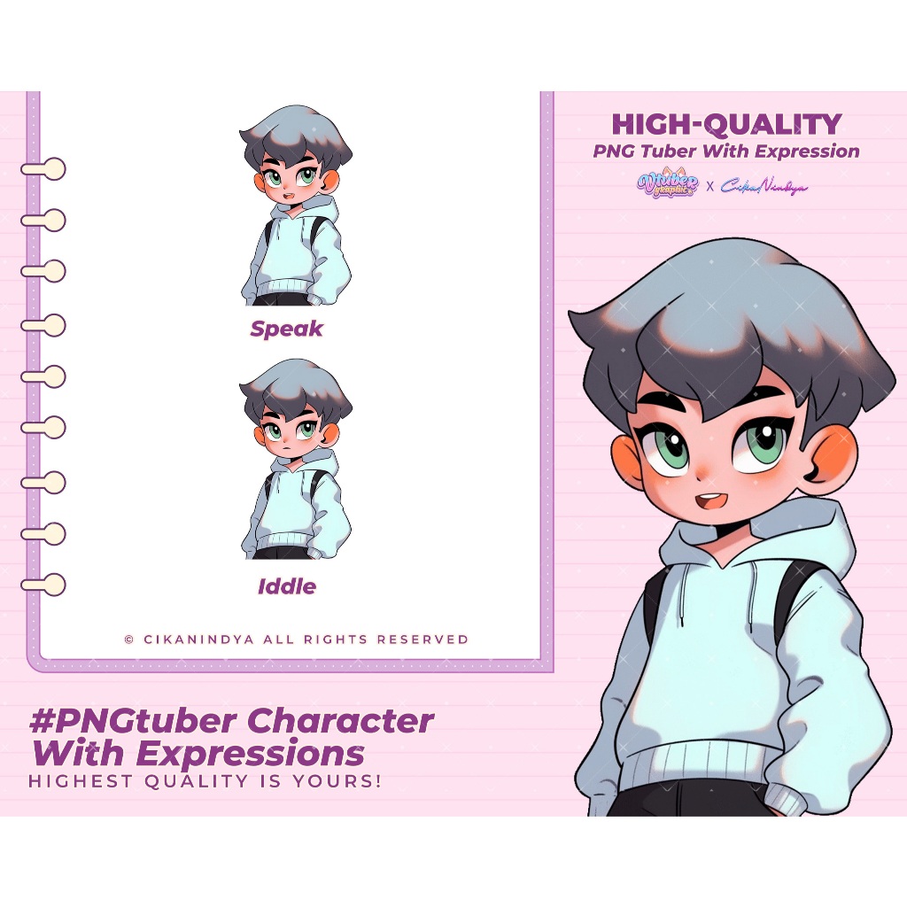 Cute Virtual Personas for Different Streaming with PNG Tuber, Digital ...