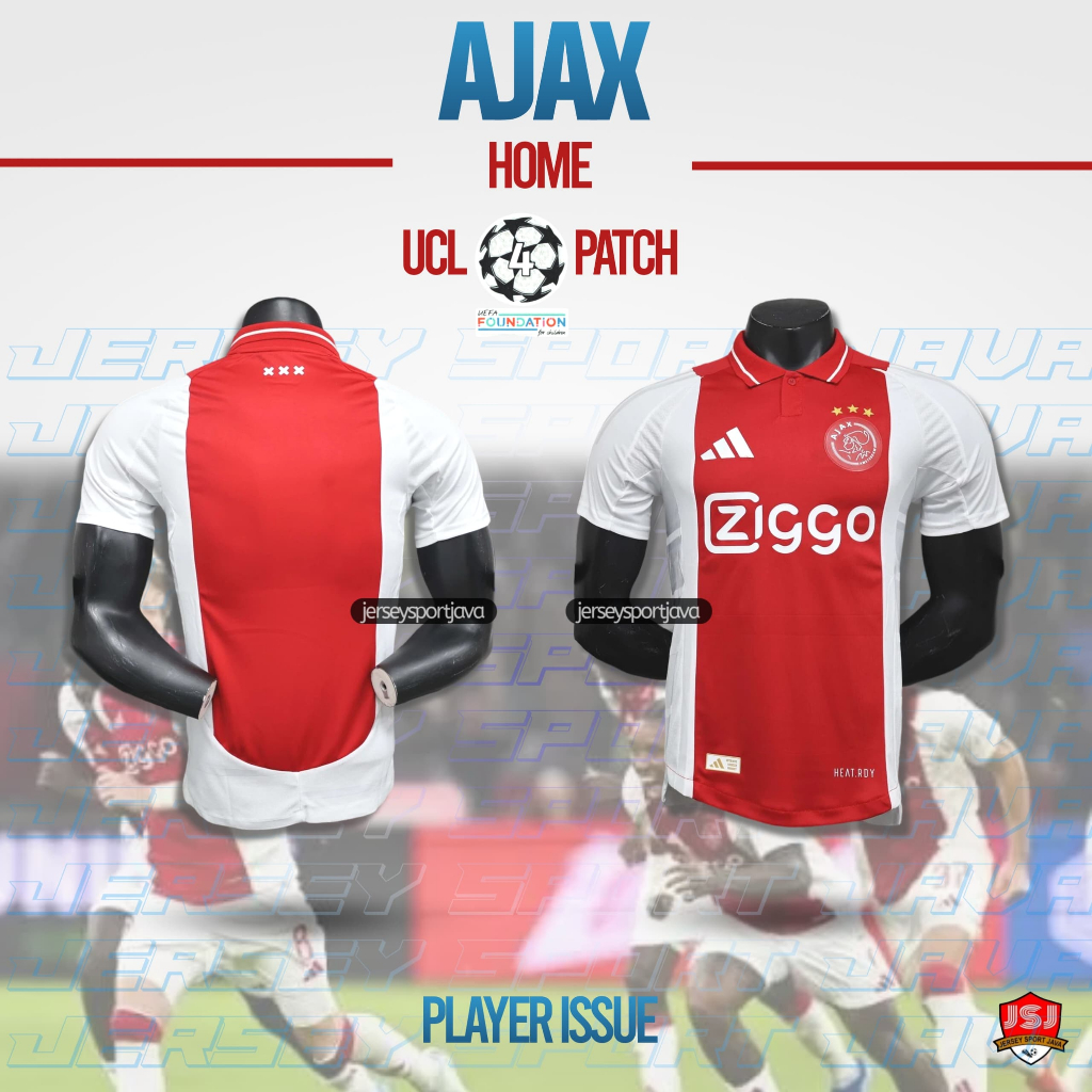 Jersey PLAYER ISSUE AJAX HOME 2024 2025 JERSEY PLAYER ISSUE PI AUTHENTIC VERSION | Shopee ...