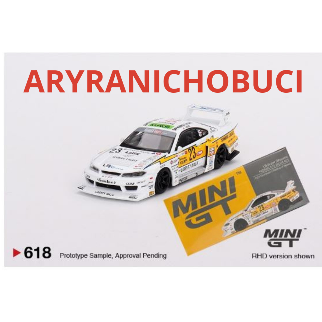 Mini GT (2PCS 618+616 MIJO) NISSAN LB Super Silhouette S15 SILVIA 2022 Goodwood+NISSAN SKYLINE ...