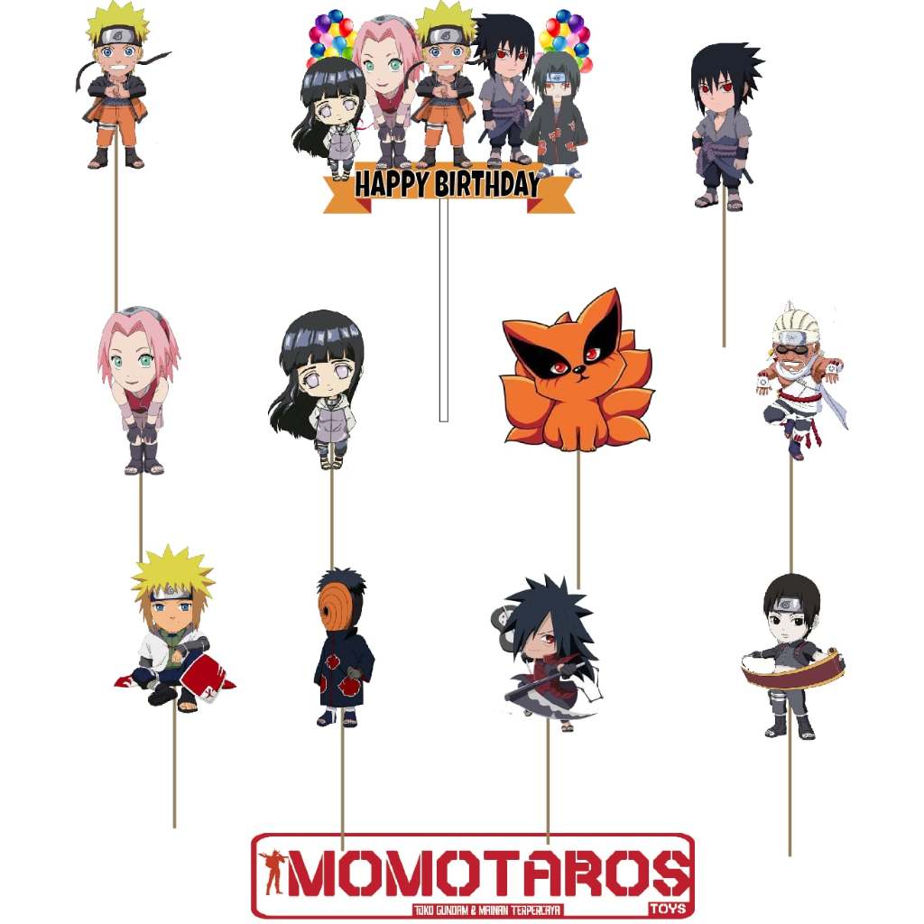 Naruto and friends chibi cake Topper 11pcs | Shopee Philippines