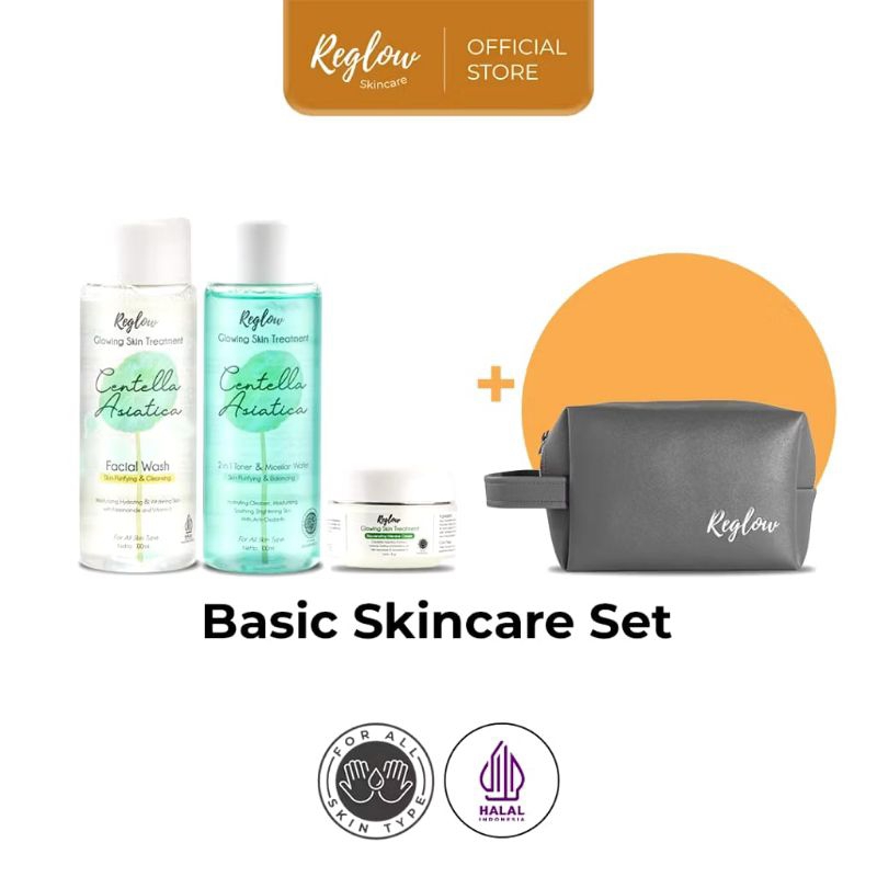 [Guarantee] Reglow Basic Skincare Set (Facial Wash, 2in1 Toner ...