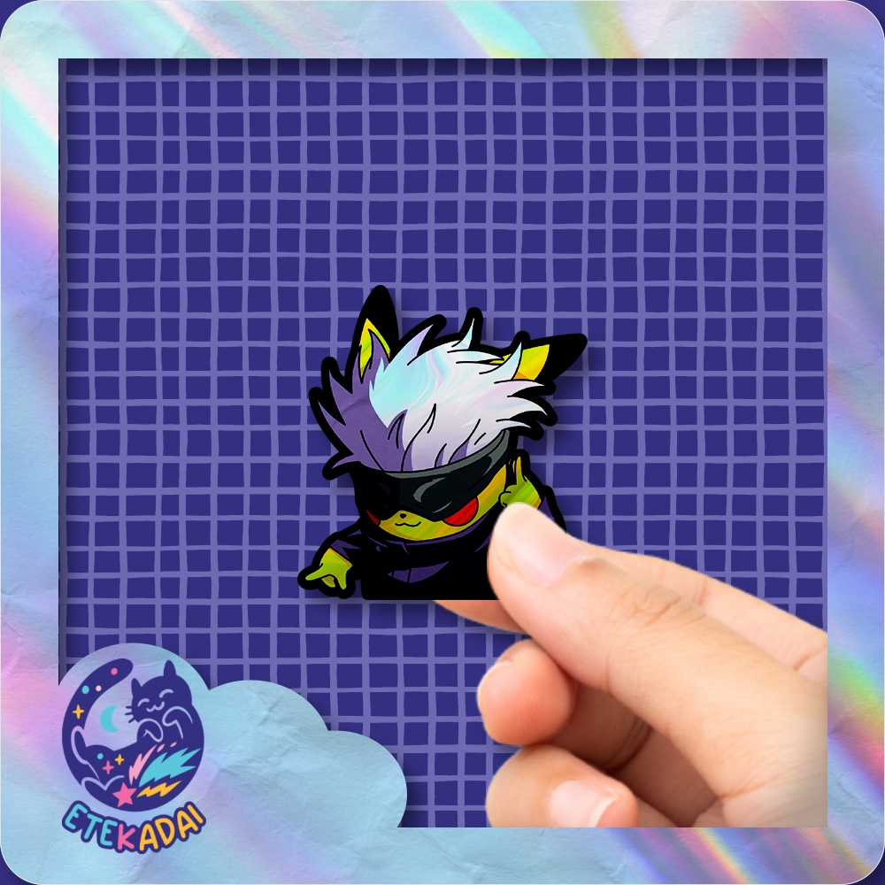 Pokemon Pikachu Gojo Satoru Anime Hologram Sticker | Shopee Philippines