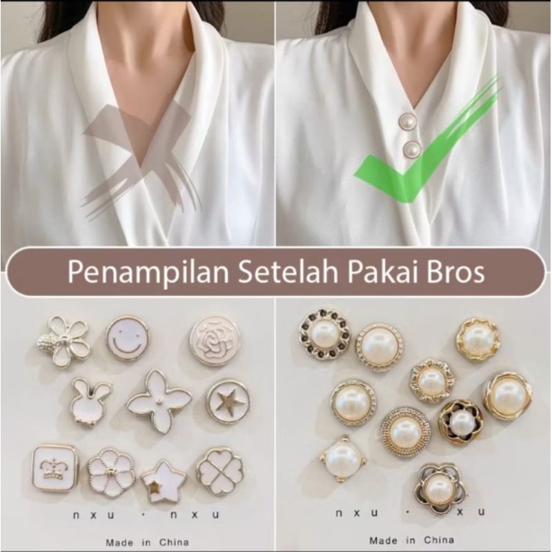Small mini Pin brooch Pin set of women's skewer clips hijab bag clothes ...