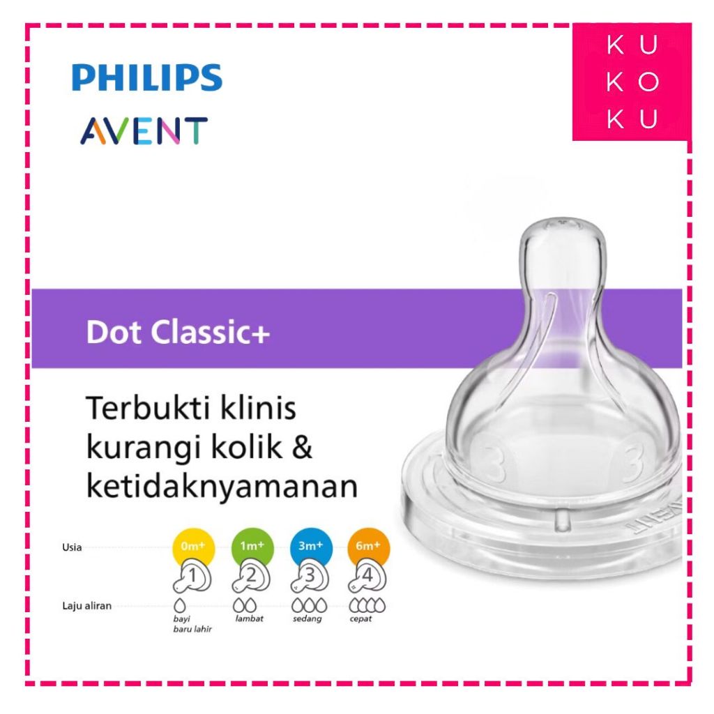 Philips Avent Teat Airflex Pacifier Classic Anti-Colic Baby Bottle ...