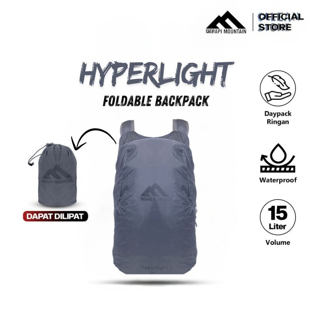 Merapi MOUNTAIN Hyperlight Premium Folding Backpack 15 L Ultralight ...