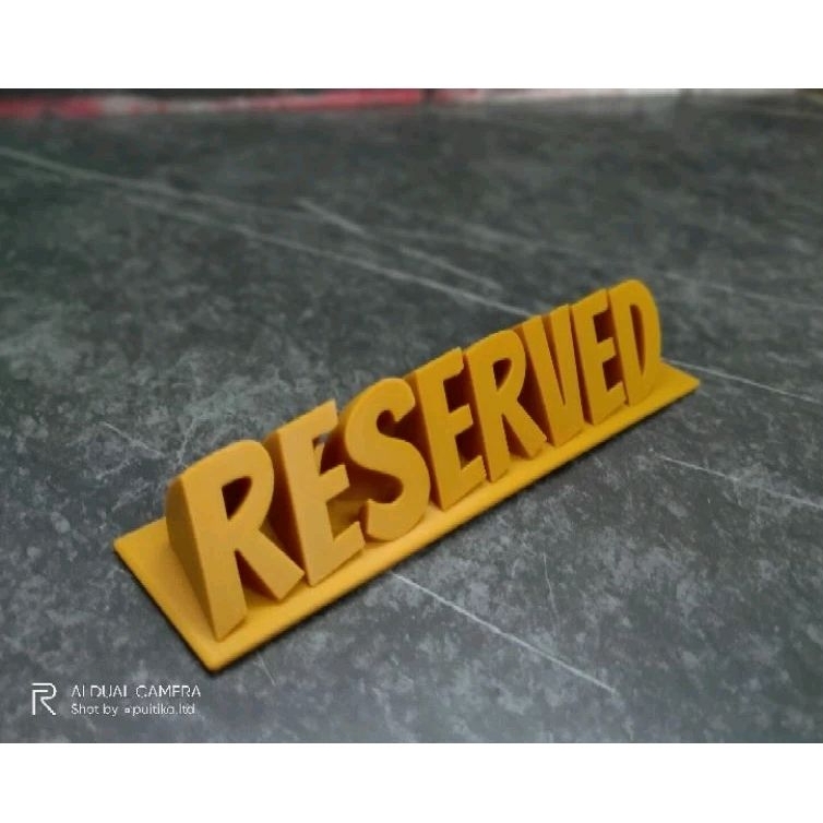 Reserved table sign plate - reserved sign 3d - Reservation table ...