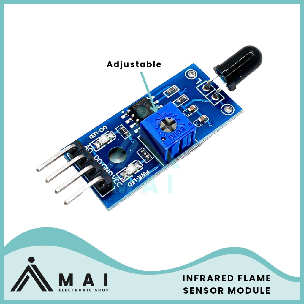 Flame Sensor Module Flame Sensor Infrared Detector Module | Shopee ...