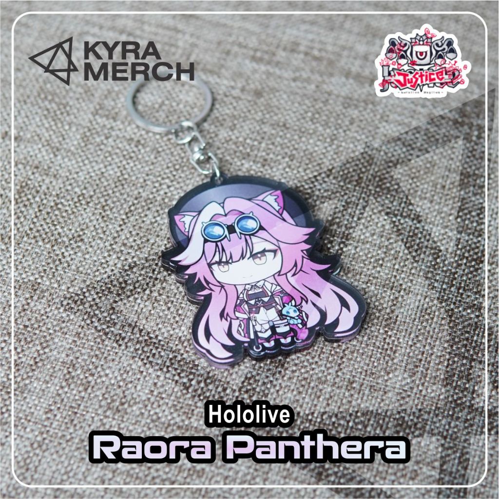Keychain Hololive English [Justice] - Raora Panthera | Kyramerch Anime ...