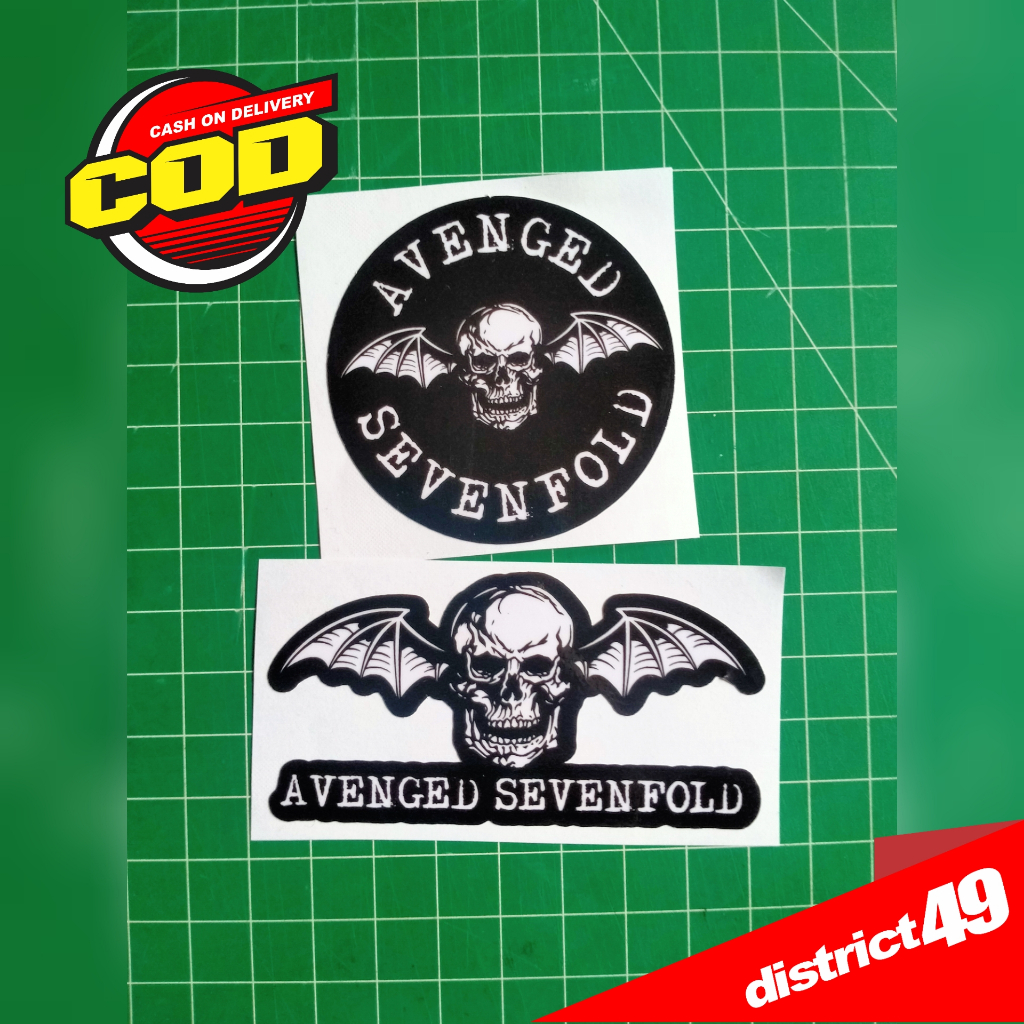 Avenged SEVENFOLD Sticker - Waterproof Glossy Laminate Print Cut ...