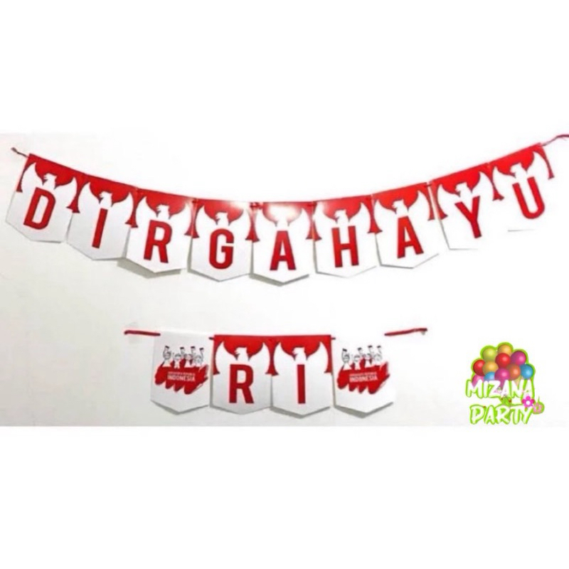 Dirgahayu ri children's banner / ri HUT flag bunting / independence ...