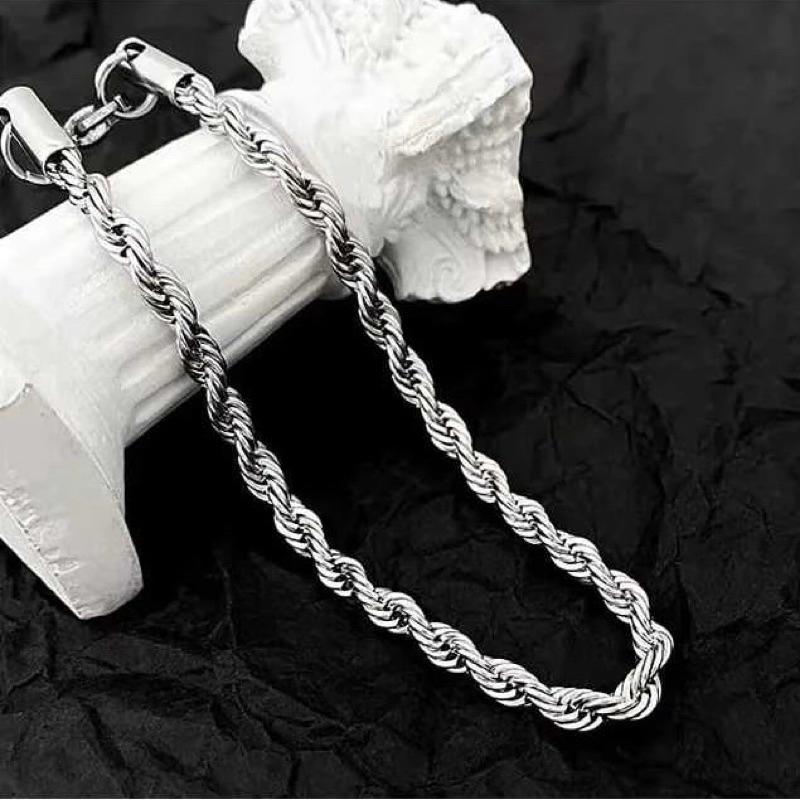 ANTI-RUST TITANIUM MINE CHAIN BRACELETS FOR MEN WOMEN Silver Mining ...