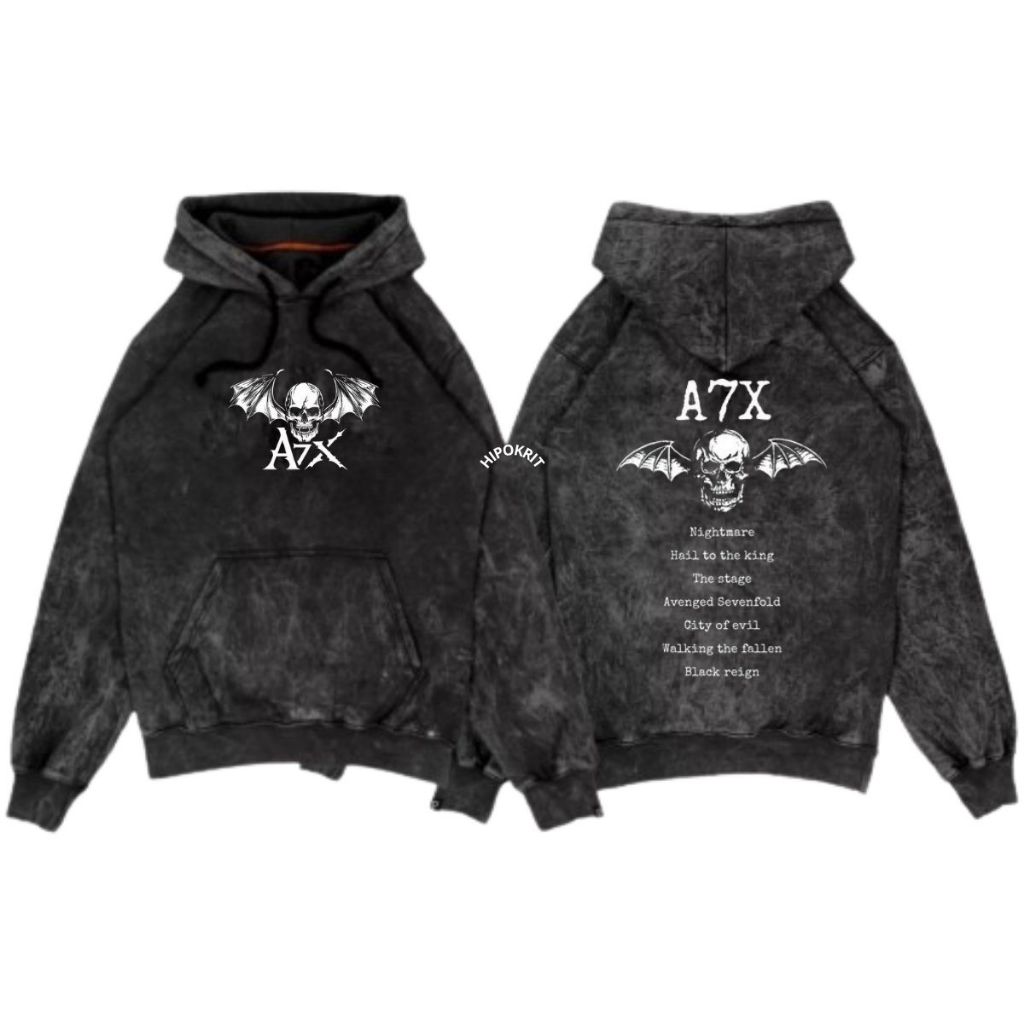Sweater HOODIE WASHED AVENGED SEVENFOLD Jacket METAL BAND | Shopee ...