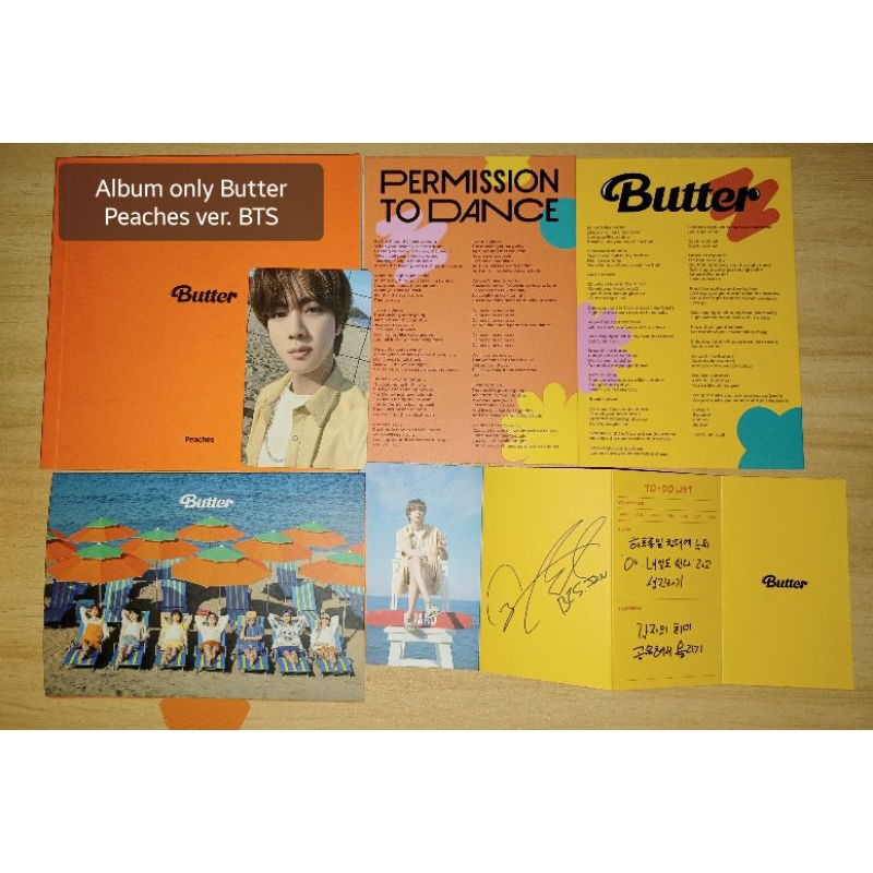 Official ALBUM ONLY BUTTER BTS CREAM VER./PEACHES Ver. | Shopee Philippines