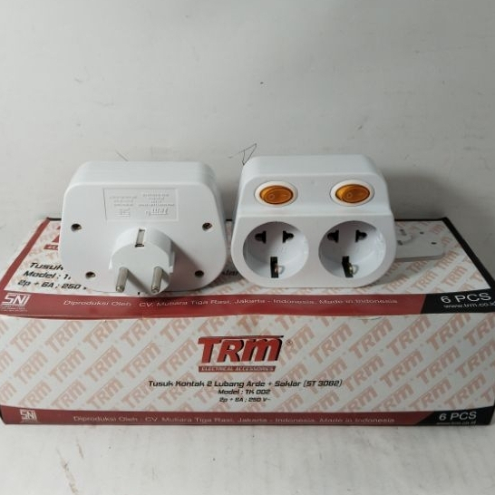 T Arde+Switch 2L 2S Stop Contact Arde TRM 2-hole Power Plug Light ...