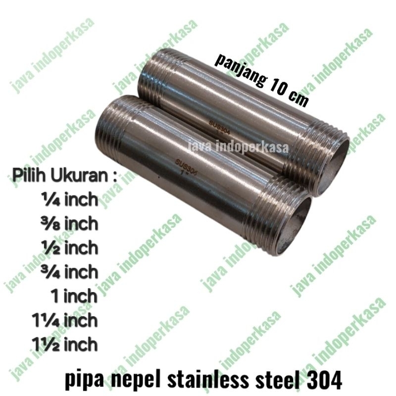 10 cm stainless steel sus ss 304 pipe connection size 1/4 3/8 1/2 3/4 ...