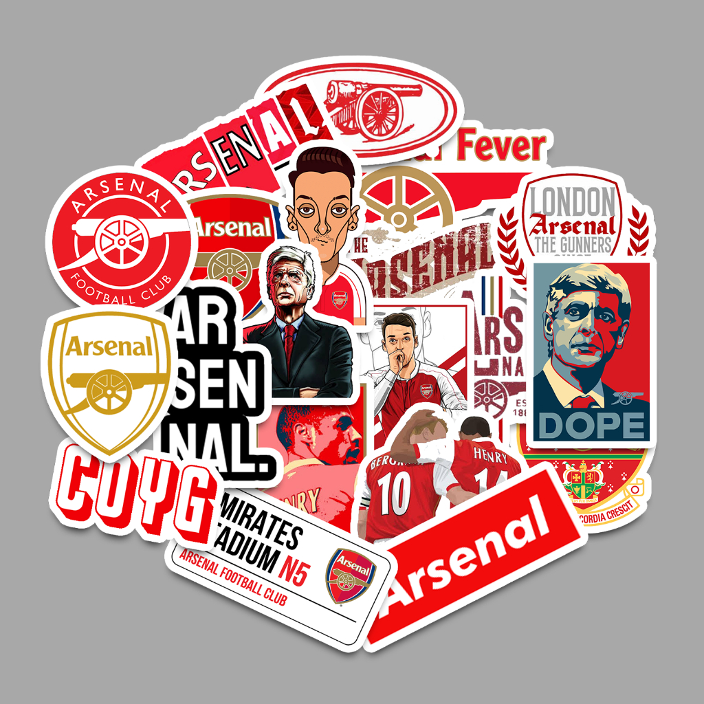 Sticker PACK - ARSENAL FC | Suitcase STICKER TUMBLER STICKER HELMET ...
