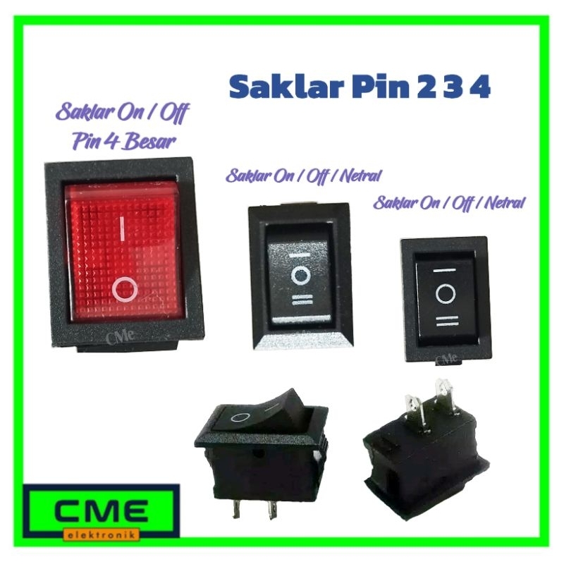 Rocker switch 2 pin 3 pin 4 pin On Off + Neutral foot switch 2 3 and 4 ...