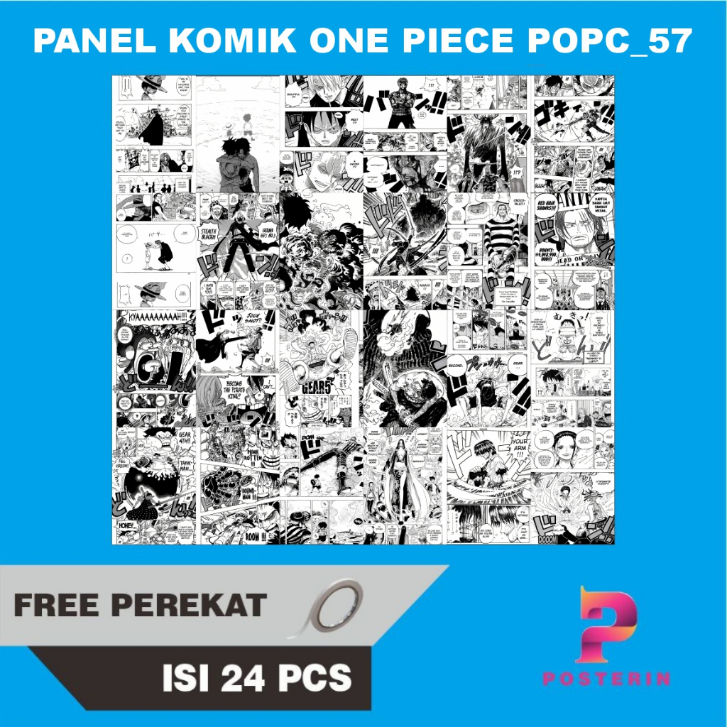 Poster MANGA Anime ONE PIECE PANEL WALLPAPER Poster Anime Wall Decor ...