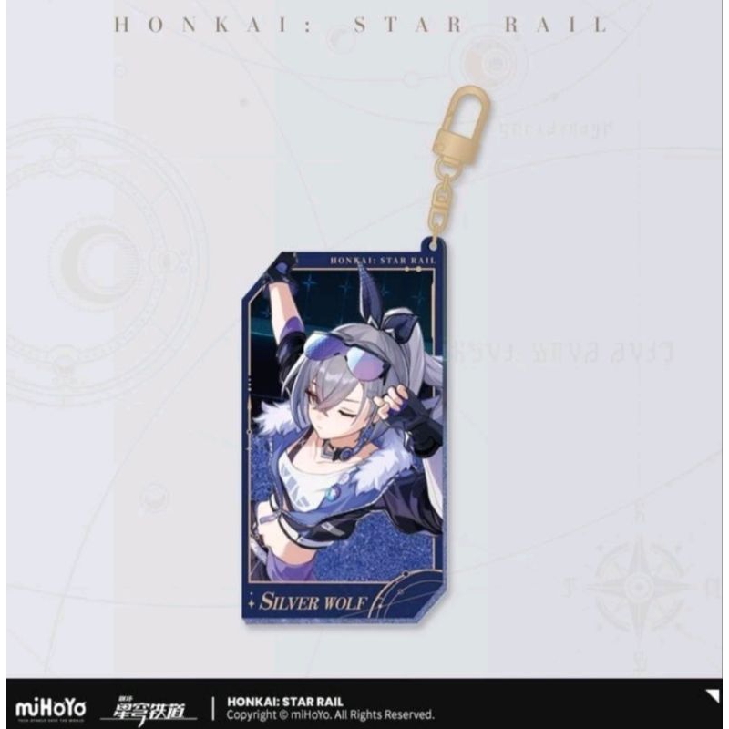 GANTUNGAN Silver Wolf Official Quicksand Keychain HSR - Star Rail Got a ...