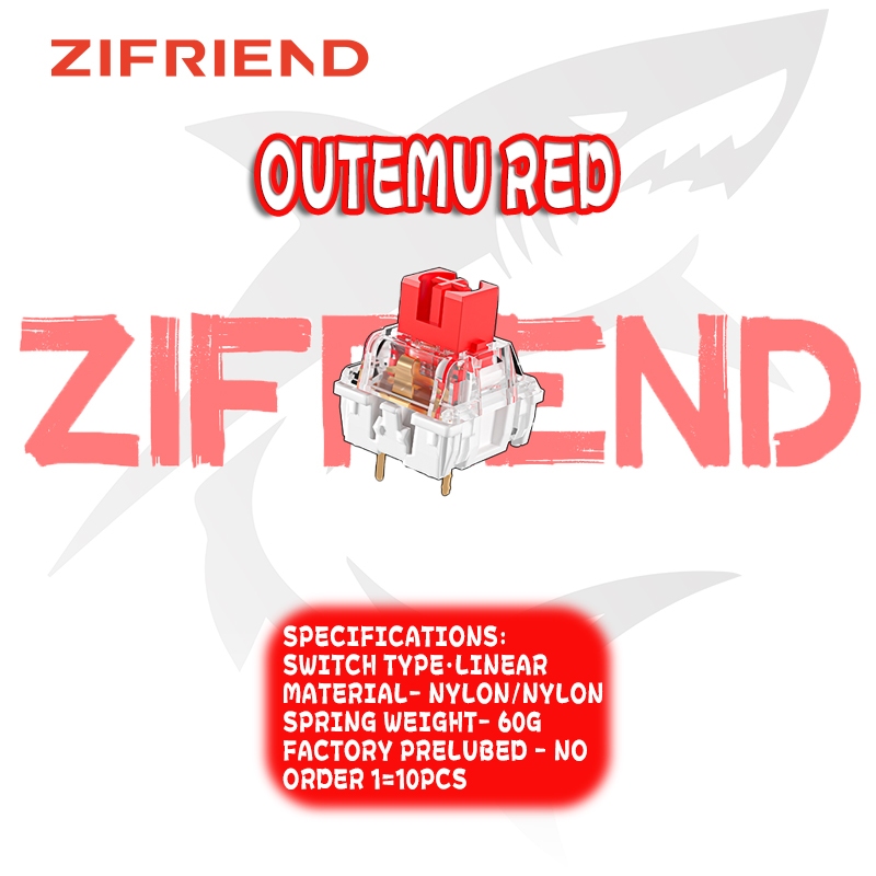 Outemu Red Linear Switch Mechanical Keyboard Dustproof Switch SMD LED ...