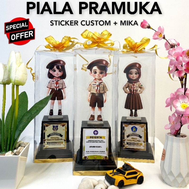Scout Acrylic Trophy Custom Sticker Plus Mica Box | Shopee Philippines