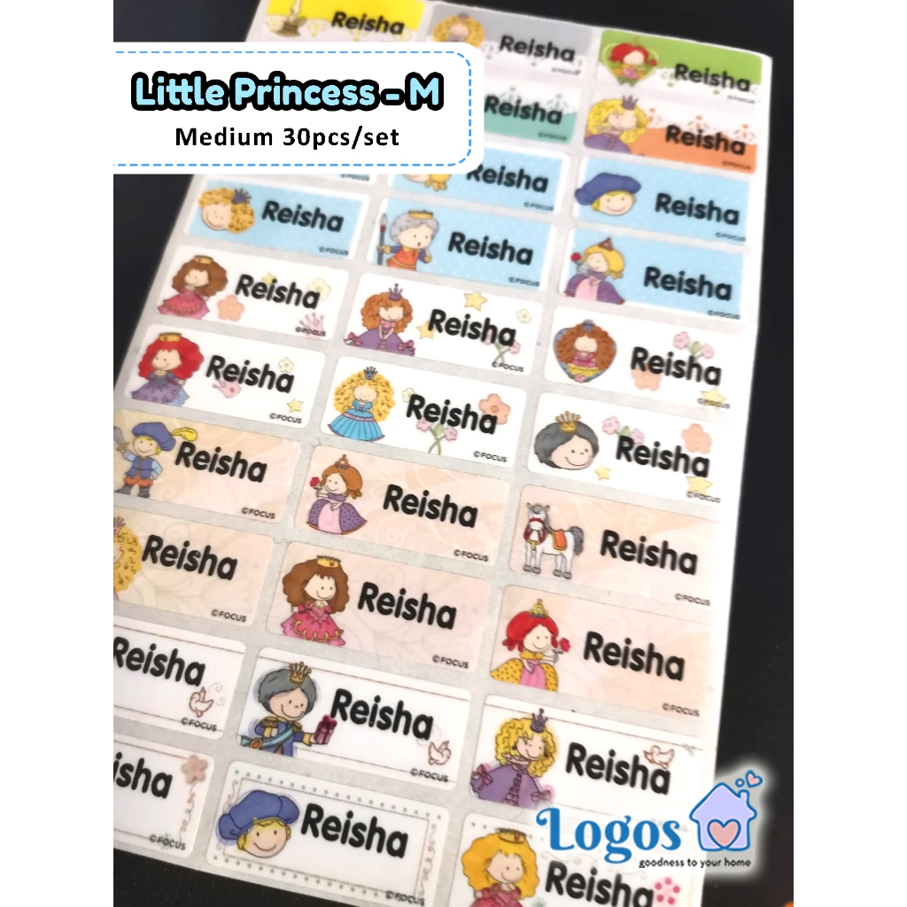 Little princess Sticker waterproof name Label. Cute girl name sticker ...