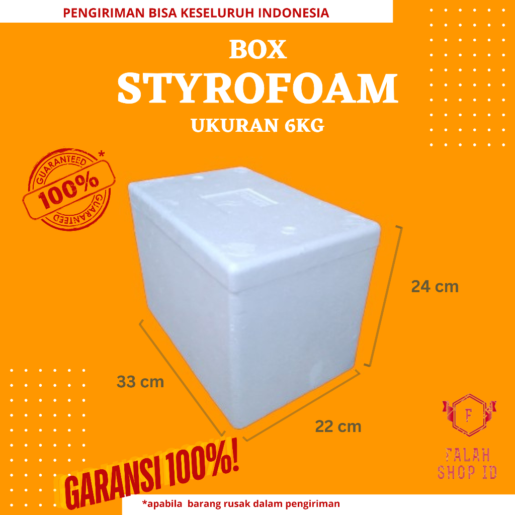 Styrofoam BOX 6KG BM SMALL/BOX BM UK 33x22x24 CM/BOX Ice Cubes/BOX Drink Packaging/BOX STYROFOAM ...