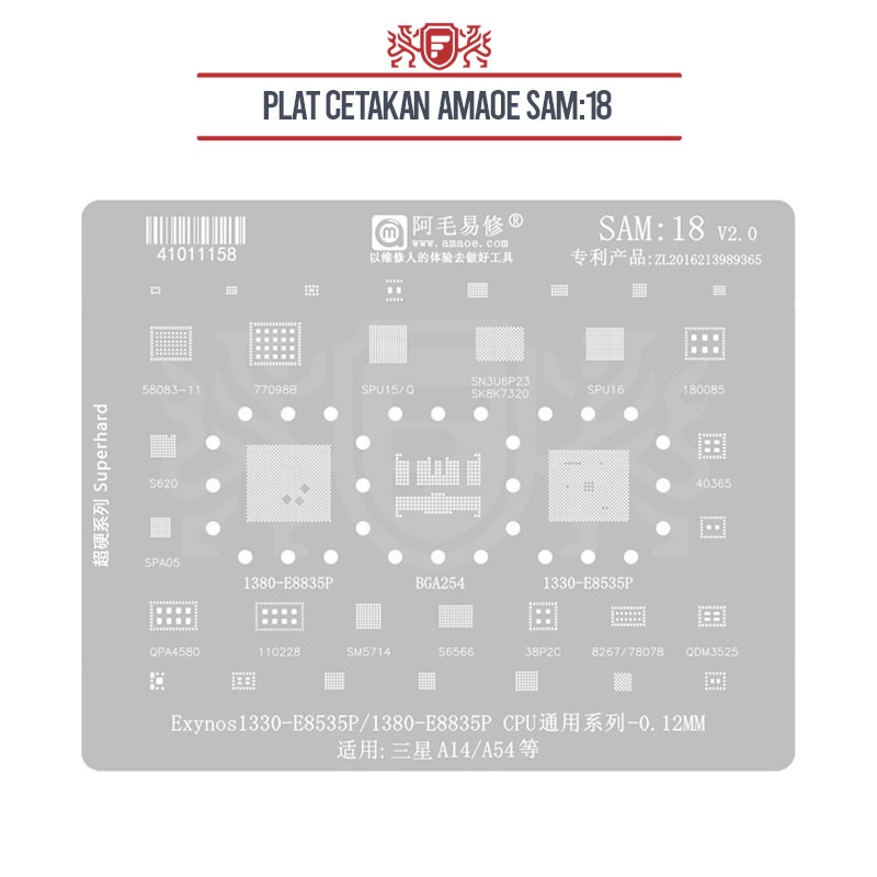 Amaoe SAM:18 Mold Plate / Original Amaoe Stencil IC SAM:18 Mold Plate ...